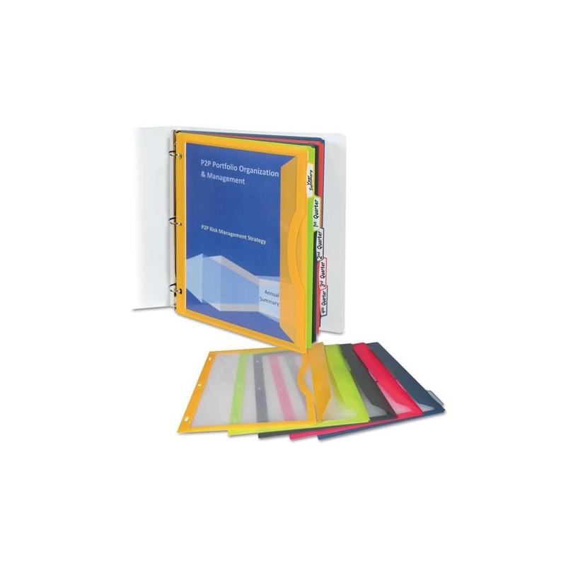 C-Line Binder Pocket with Write-On Index Tabs