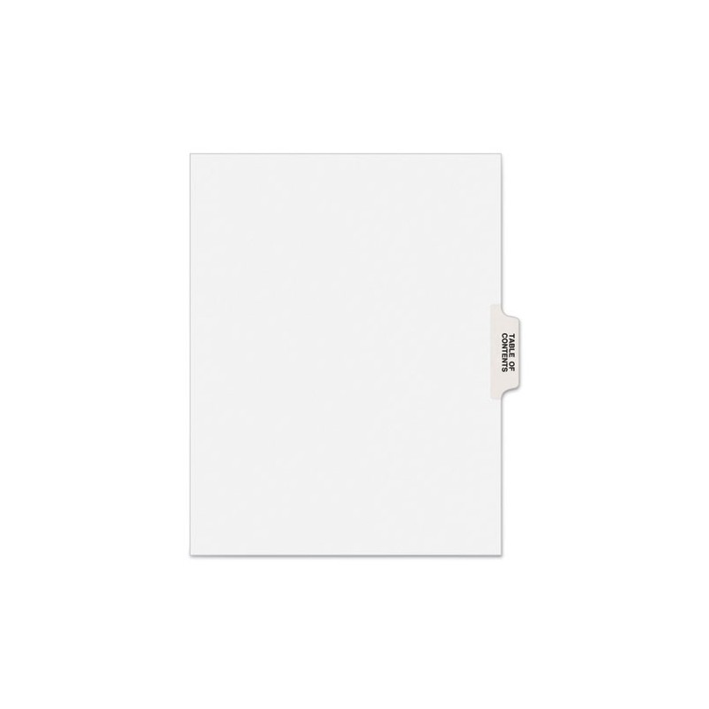 Avery Preprinted Legal Exhibit Index Tab Dividers with Black and White Tabs
