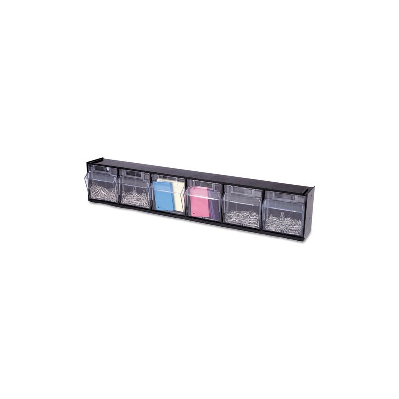 deflecto Tilt Bin Interlocking Multi-Bin Storage Organizer