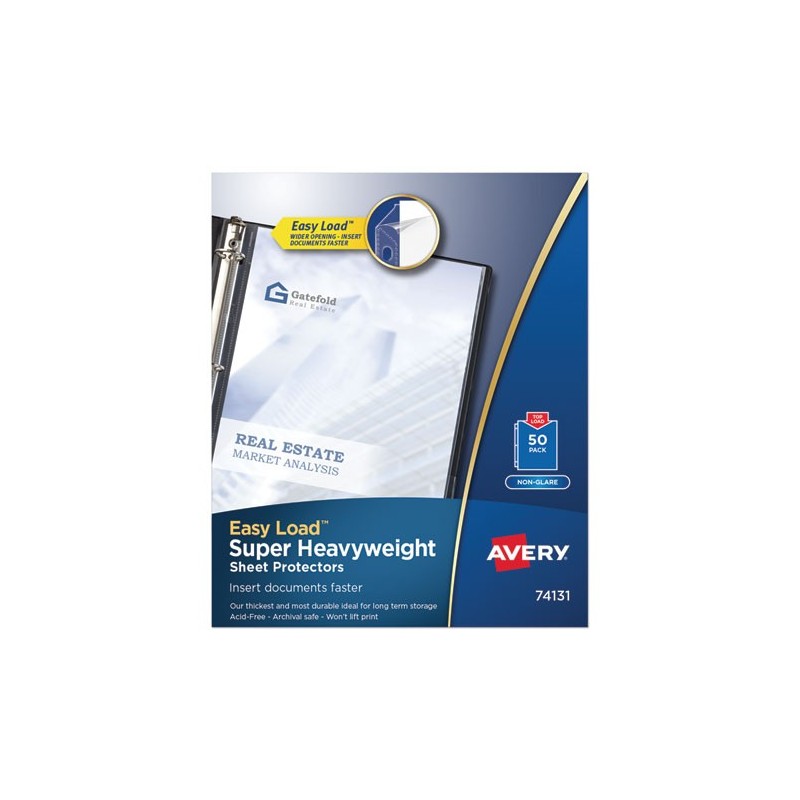 Avery Heavyweight and Super Heavyweight Easy Load Non-Glare Sheet Protector