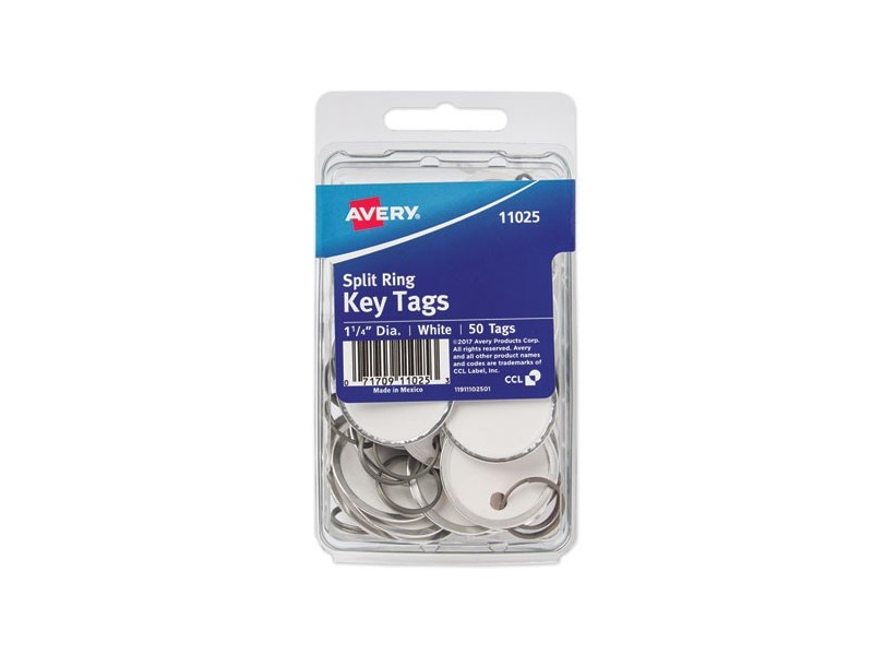 Avery Key Tags with Split Ring