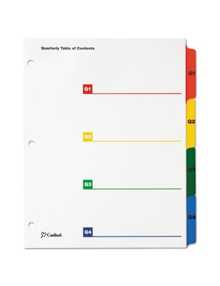 Cardinal OneStep Printable Table of Contents and Dividers - Double Column