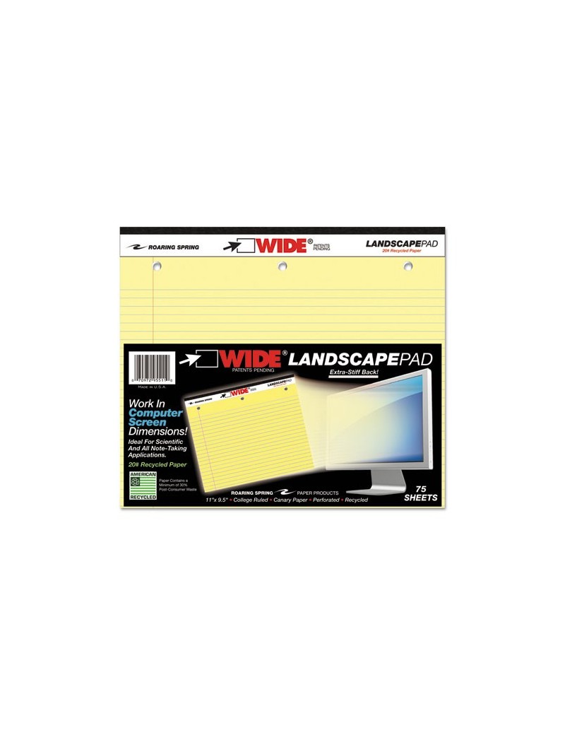 Roaring Spring WIDE Landscape Format Writing Pad