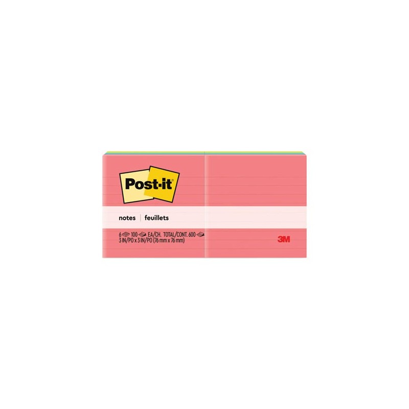 Post-it Notes Original Pads in Cape Town Colors