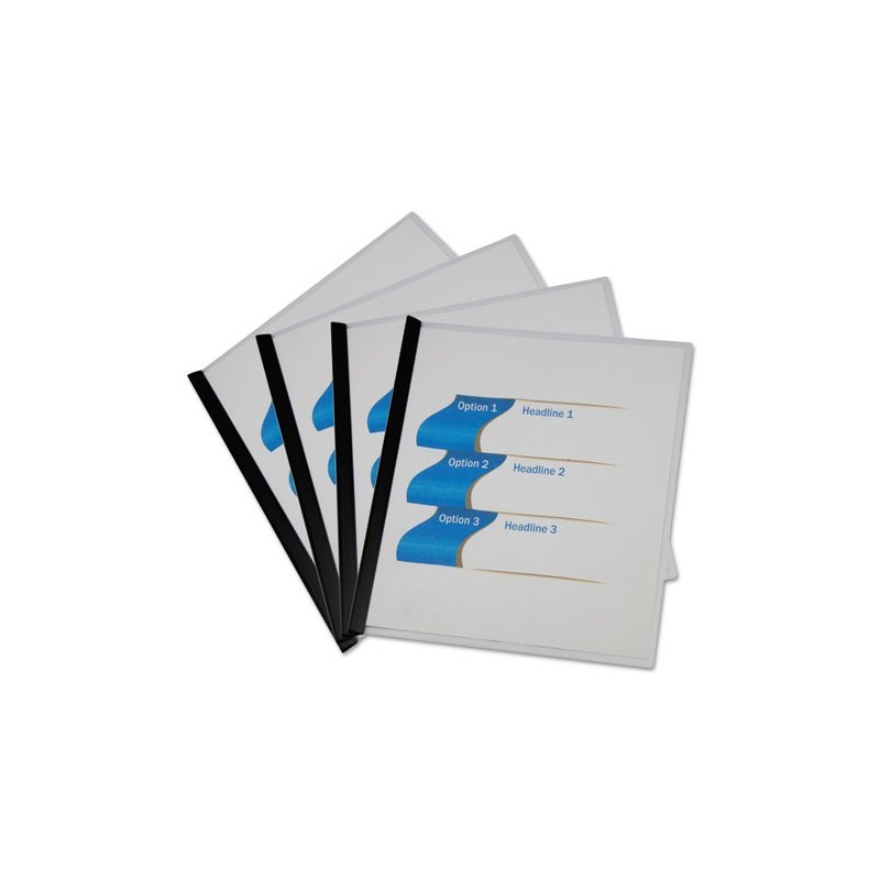 Universal Clear View Report Cover with Slide-on Binder Bar