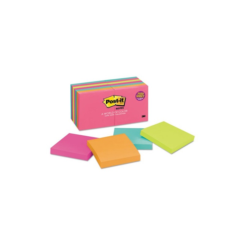 Post-it Notes Original Pads in Cape Town Colors