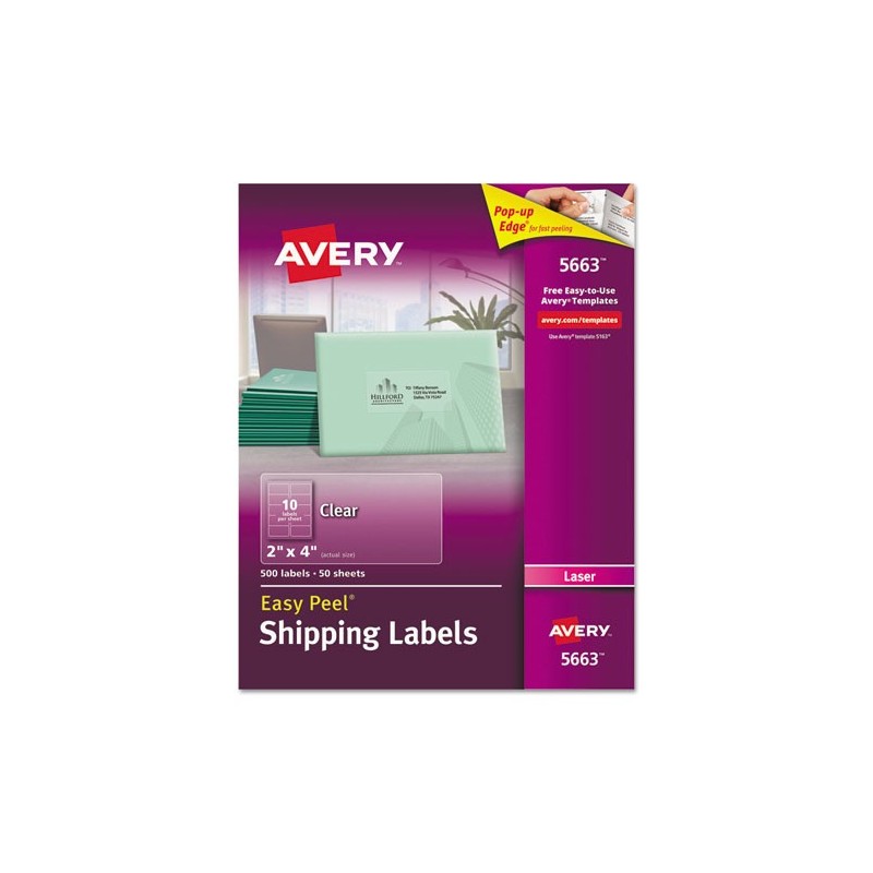 Avery Matte Clear Easy Peel Mailing Labels Avery Matte Clear Easy Peel Mailing Labels