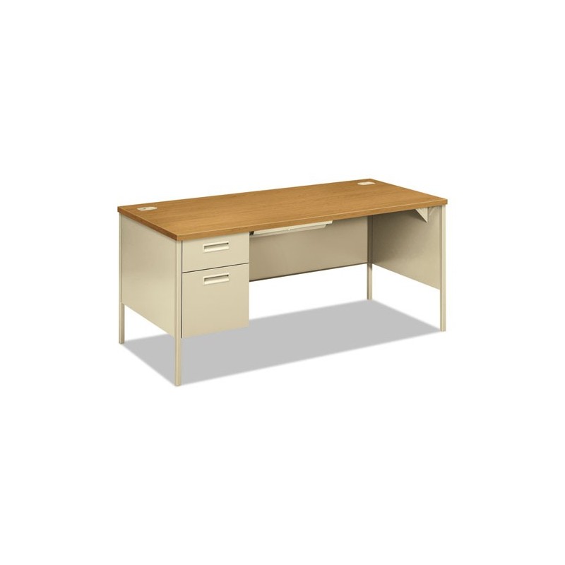 HON Metro Classic Series Single Pedestal "L" Workstation Desk