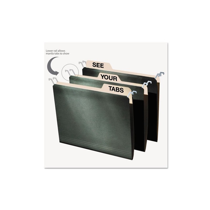 find It Hanging File Folders with Innovative Top Rail