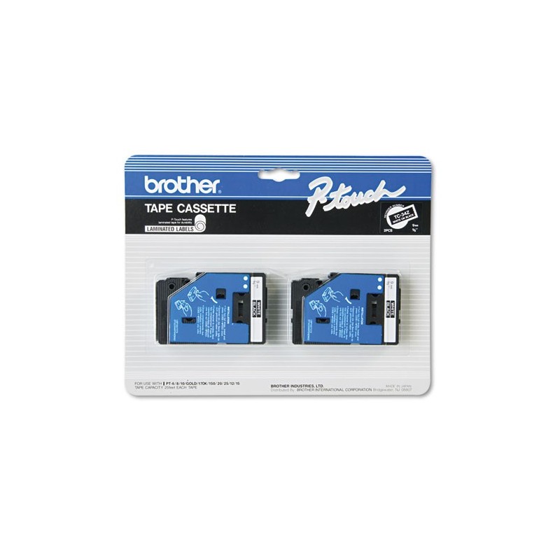 Brother P-Touch TC Series Standard Adhesive Laminated Labeling Tape