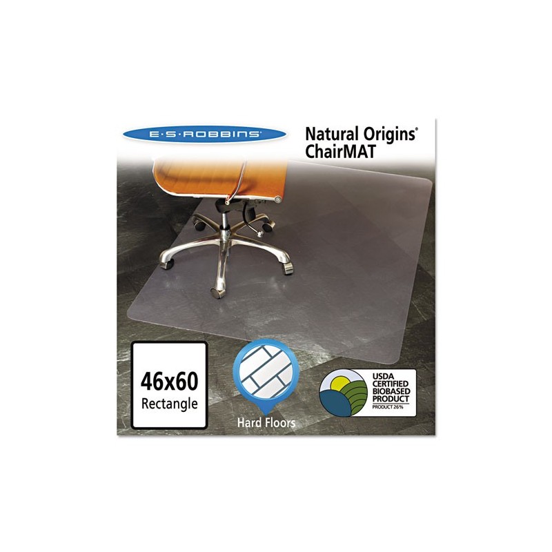 ES Robbins Natural Origins Biobased Chair Mat for Hard Floors