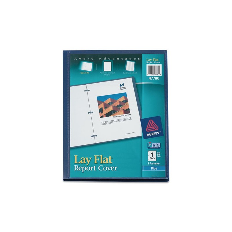Avery Lay Flat View Report Cover with Flexible Fastener