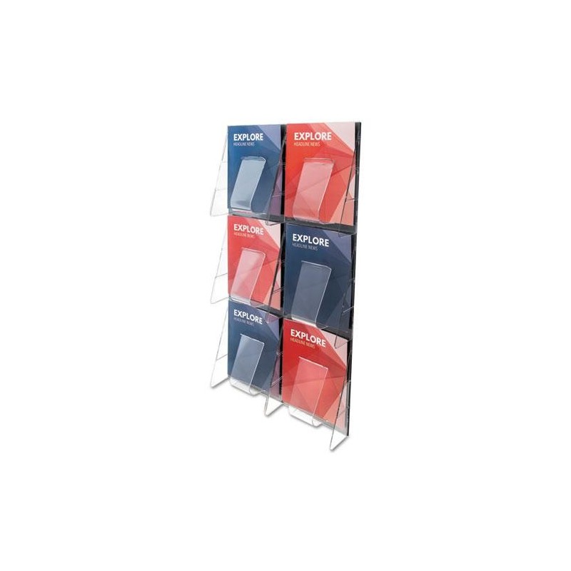 deflecto Stand-Tall Multi-Pocket Wall-Mount Literature System