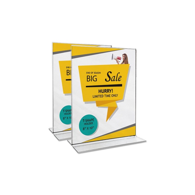 Universal Clear 2-Sided T-Style Freestanding Frame