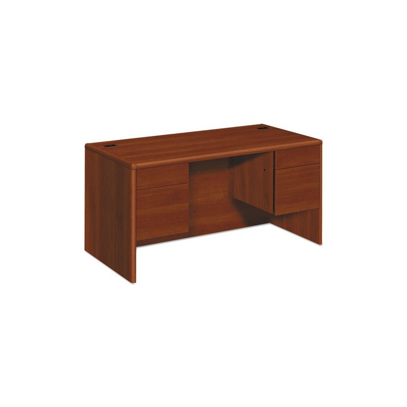 HON 10700 Series Double Pedestal Desk with Three-Quarter Height Pedestals