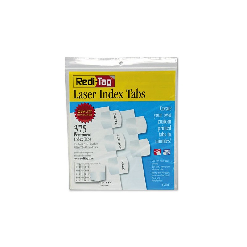 Redi-Tag Laser and Inkjet Printable Index Tabs