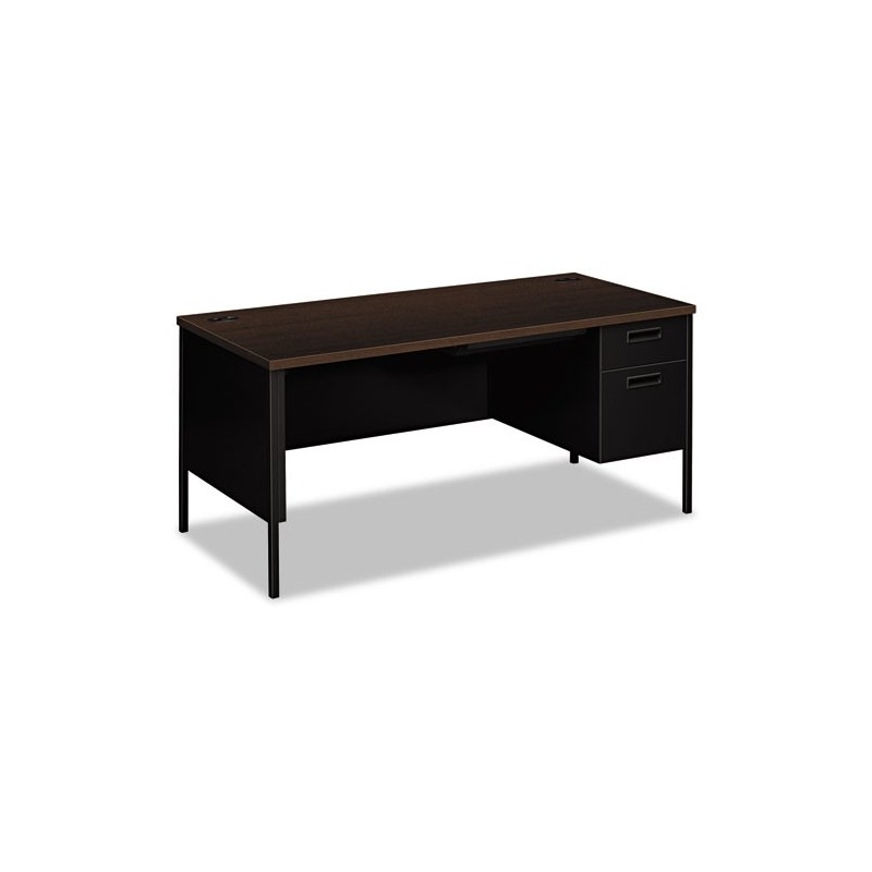 HON Metro Classic Series Single Pedestal "L" Workstation Desk