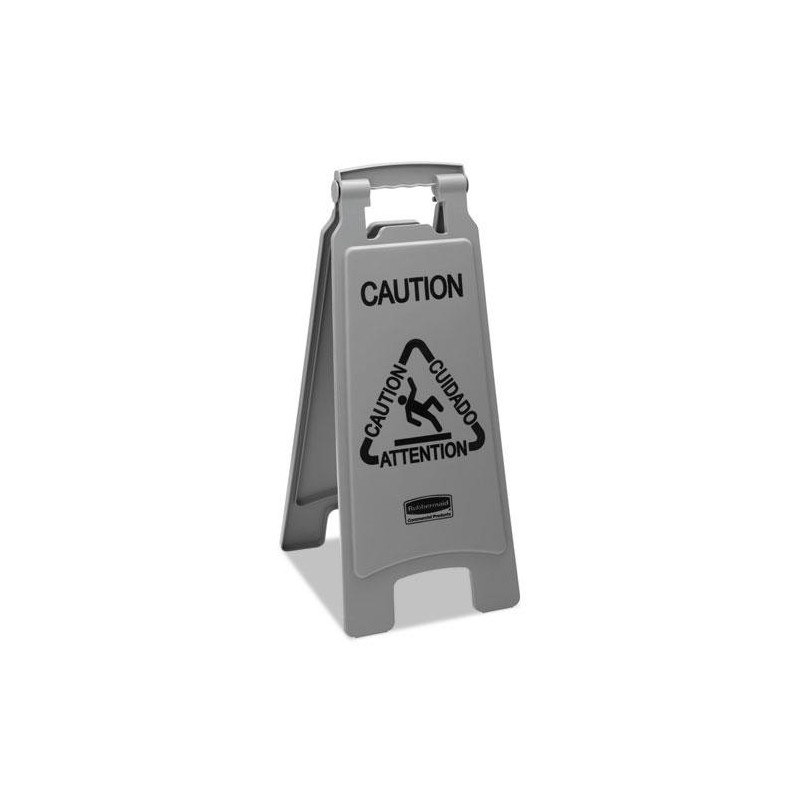 Rubbermaid Commercial Executive 2-Sided Multi-Lingual Caution Sign