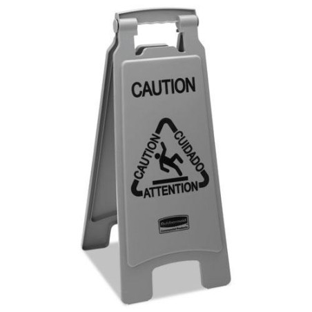 Rubbermaid Commercial Executive 2-Sided Multi-Lingual Caution Sign