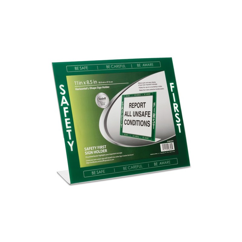 NuDell Themed "Safety First" Border Sign Holder