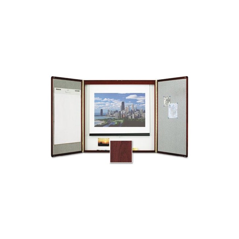 Quartet Marker Board Cabinet with Projection Screen