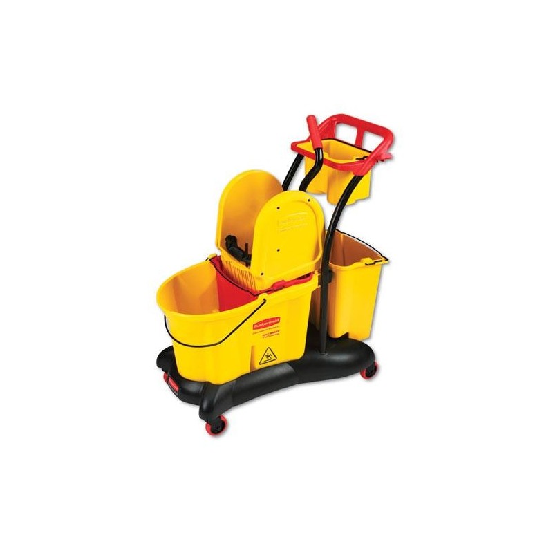 Rubbermaid Commercial WaveBrake Mopping Trolley Down-Press Bucket ...